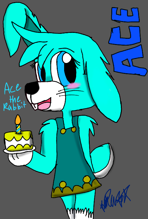 oc Ace the rabbit Speedpaint - ibisPaint