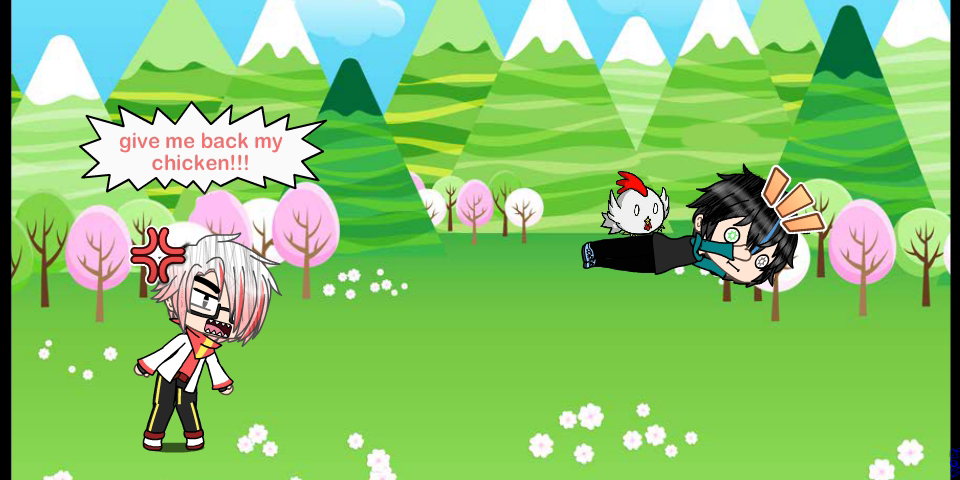 me stealing 1chi's chicken - ibisPaint