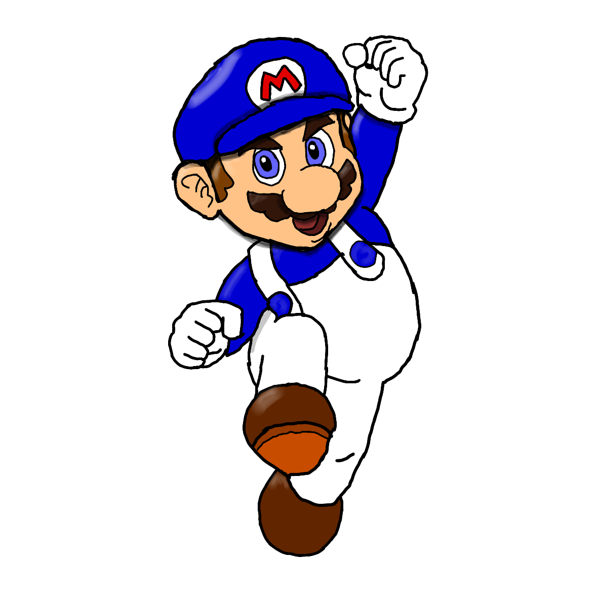 Drawing Smg4 off of a Super Mario base - ibisPaint