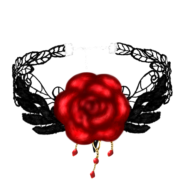 Vintage princess black lace choker - ibisPaint