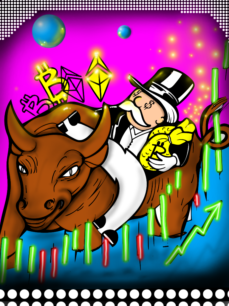 my first nft (rich uncle) bull trap - ibisPaint