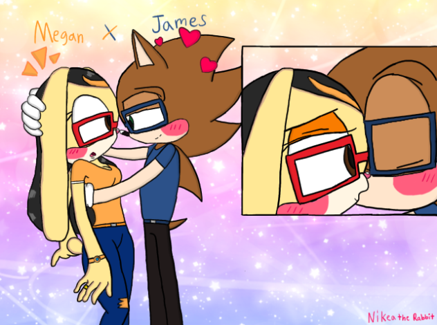 James and Megan Kissing - ibisPaint