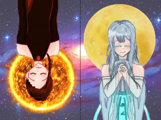 Sun and moon sisters - ibisPaint