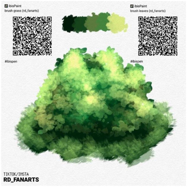 Grass and Leaf pens - ibisPaint