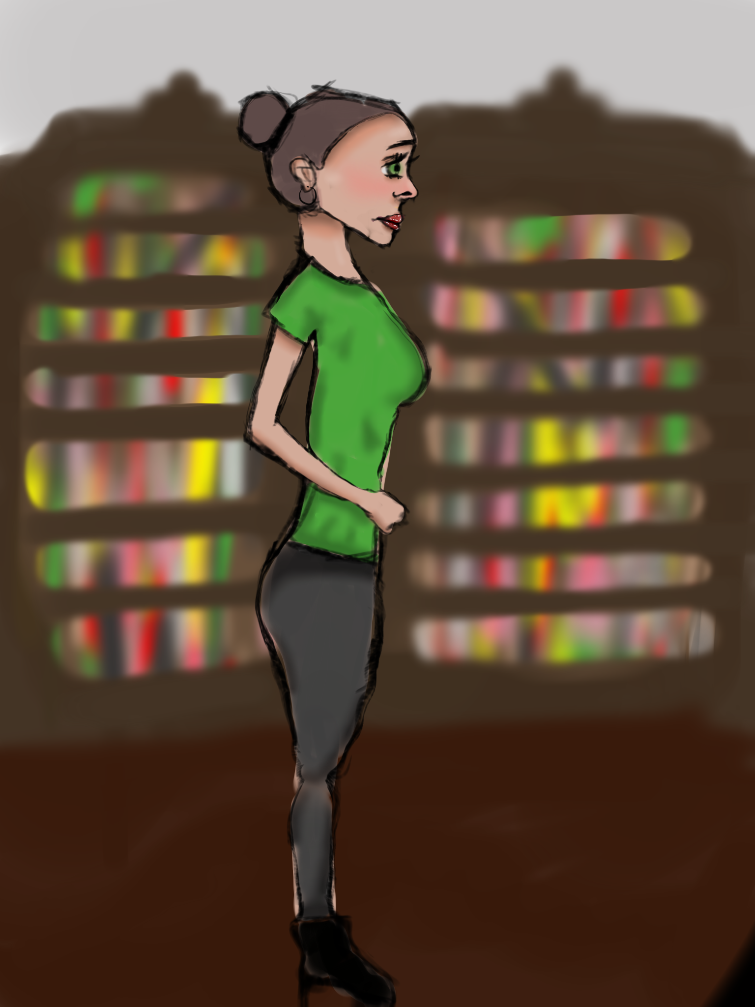 Librarian-side profile study - ibisPaint