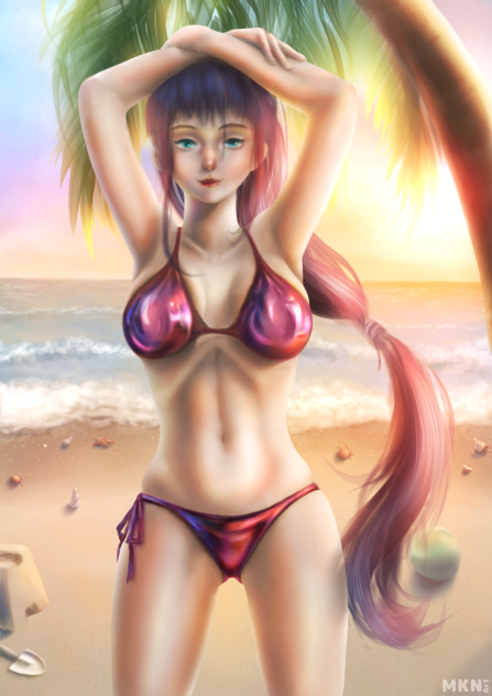 beach girl - ibisPaint