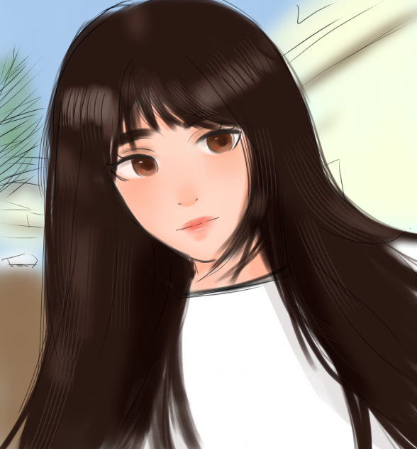 Brown eyed beauty - ibisPaint