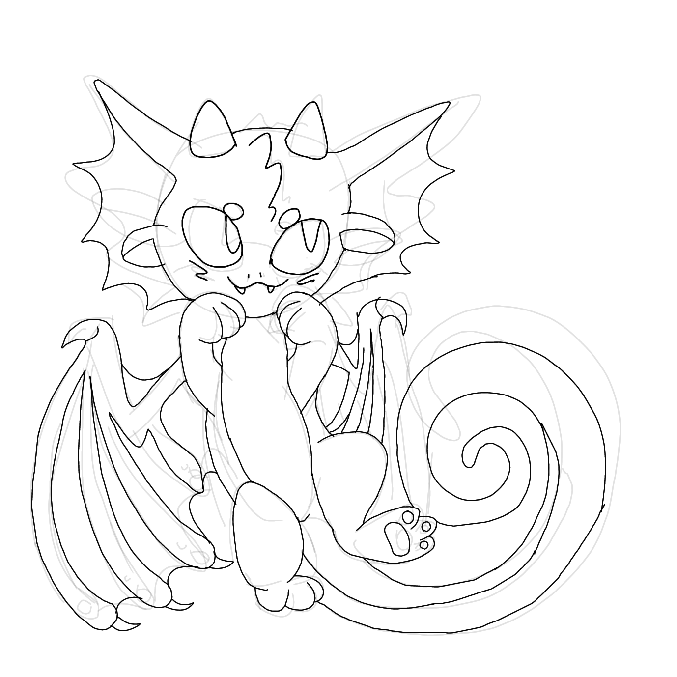 cute Rainwing linart - ibisPaint