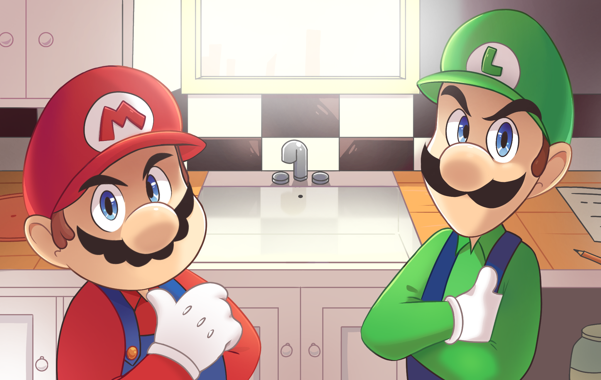 Mario and Luigi - ibisPaint