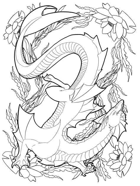 Sea dragon and kelp - ibisPaint