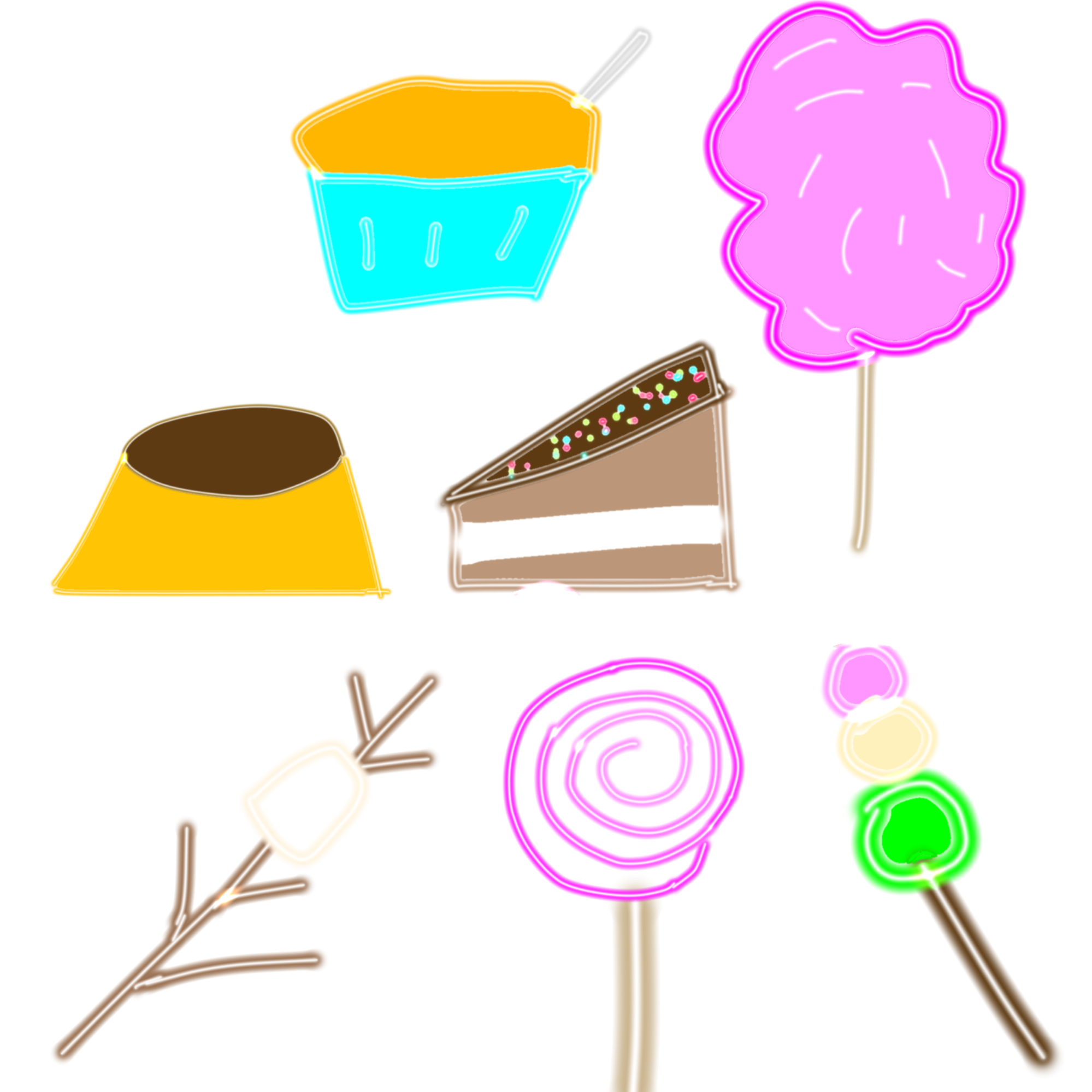 Sweet Neon Stickers 2 - ibisPaint