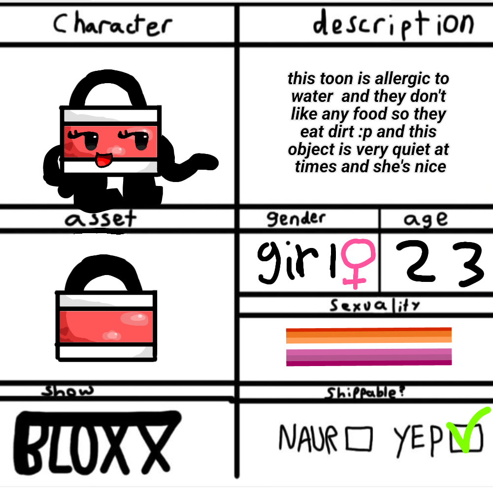 object cs for a show called BLOXX - ibisPaint