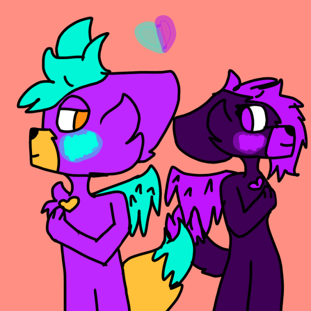 Night fury 127 x Sparks!🧡💜 - ibisPaint