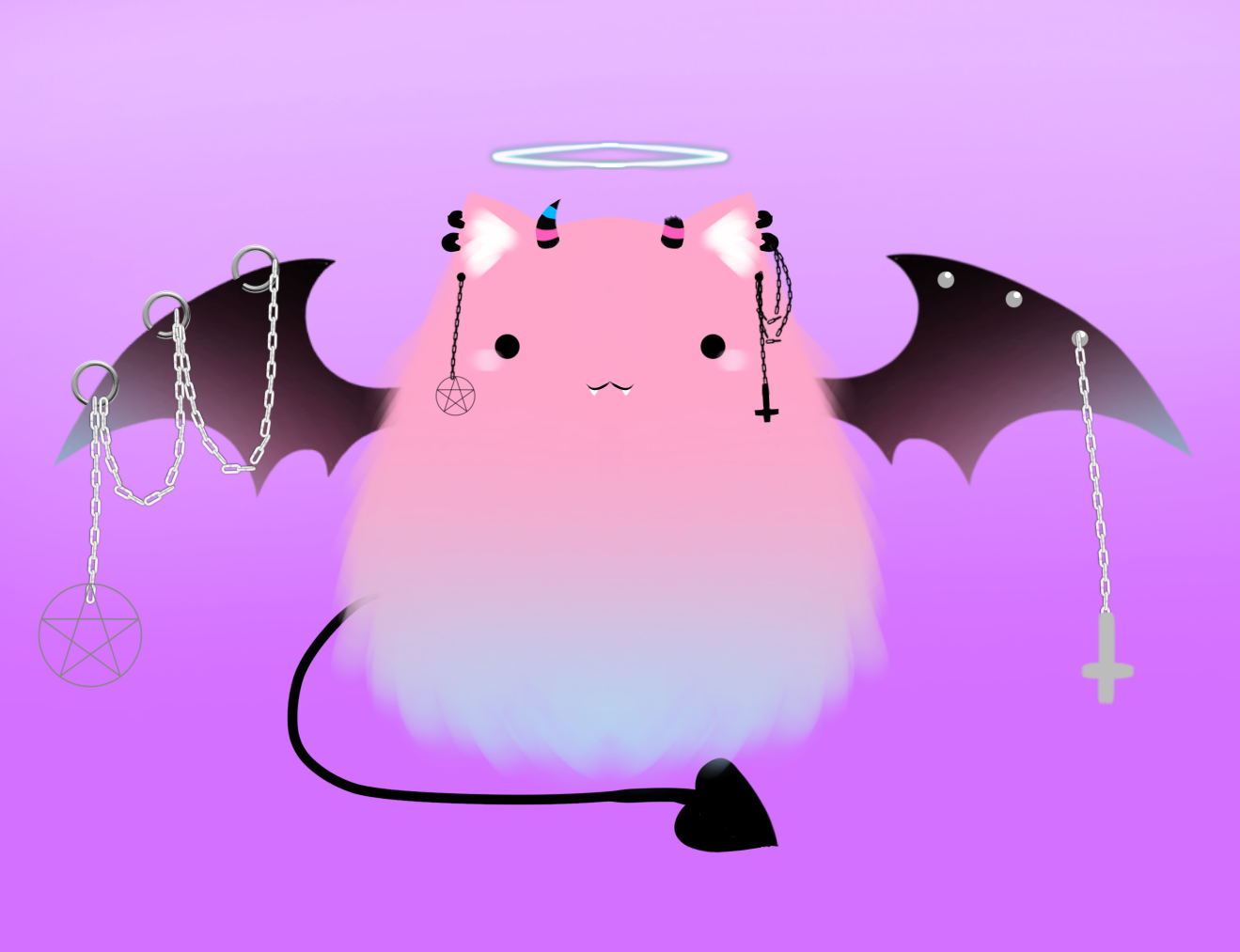 Pastel Demon Floofle 😈🖤 - ibisPaint