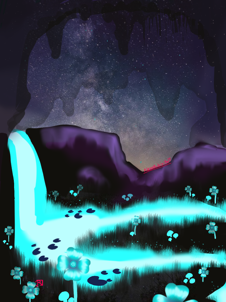 waterfall undertale - ibisPaint