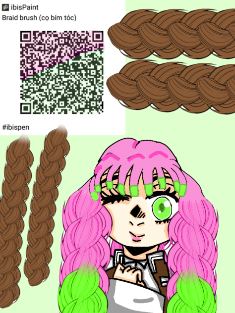 Braid brush (cọ bím tóc) - ibisPaint