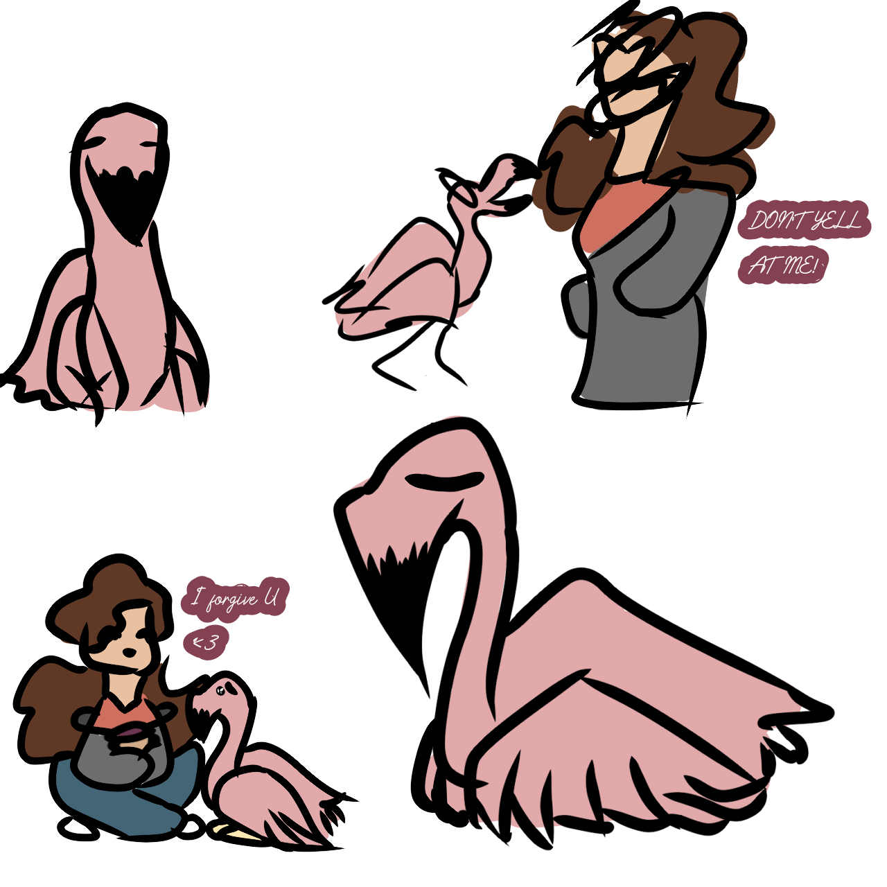 Flamingos - ibisPaint