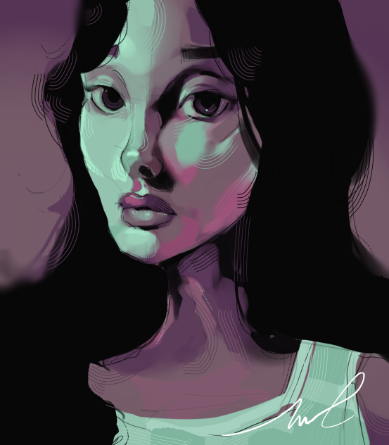 grayscale !! 💚💜 - ibisPaint