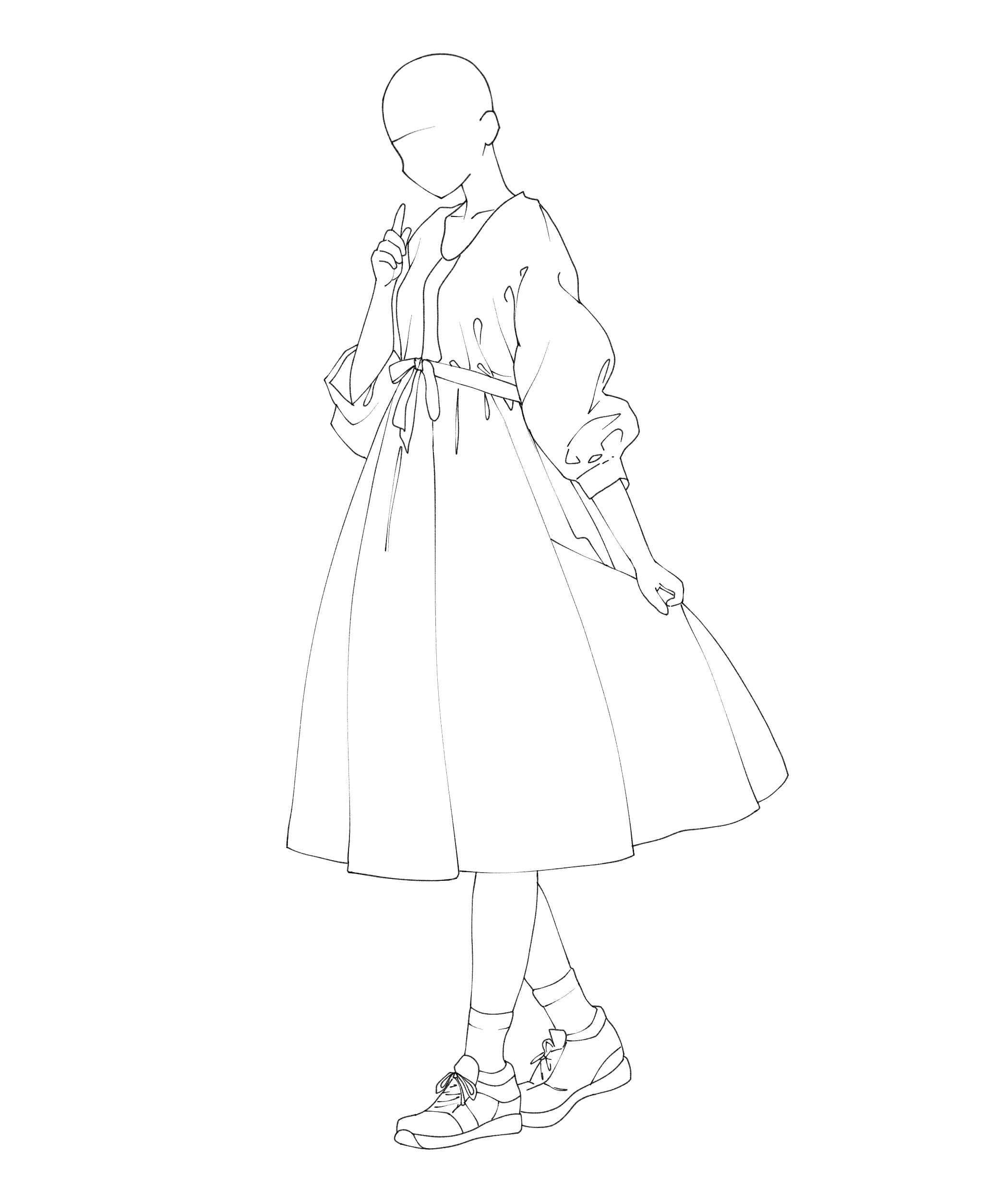 cute dream pose sketch - ibisPaint