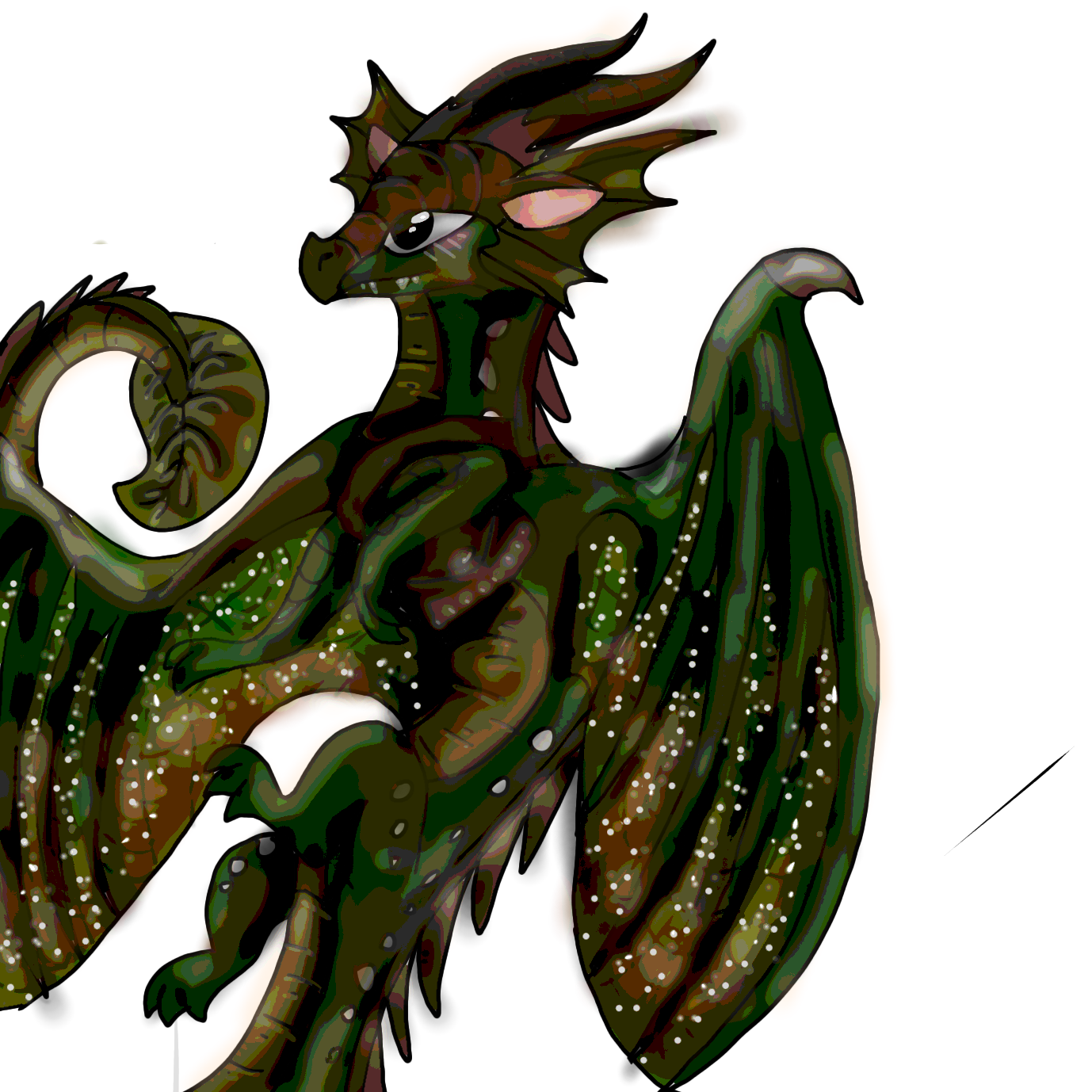 Rain Night leaf WoF someone's oc my art - ibisPaint