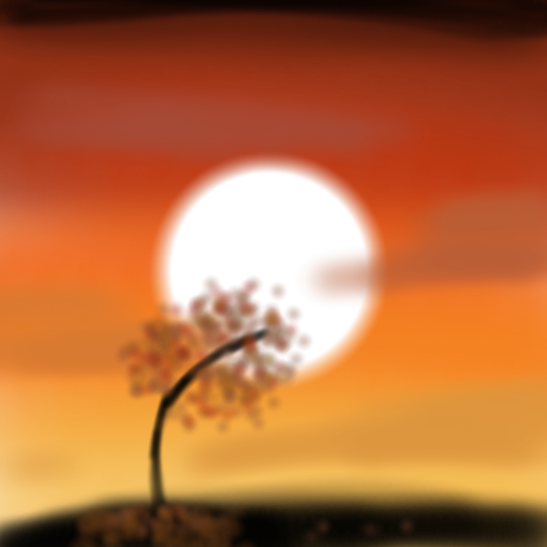 Sunset tree - ibisPaint