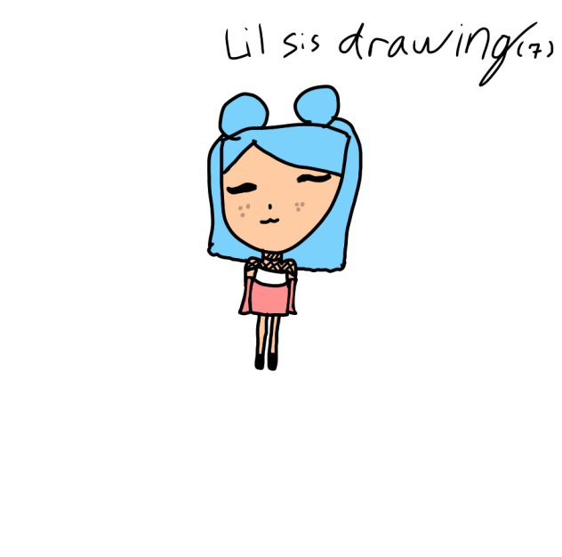 7 year old lil sis drawing - ibisPaint