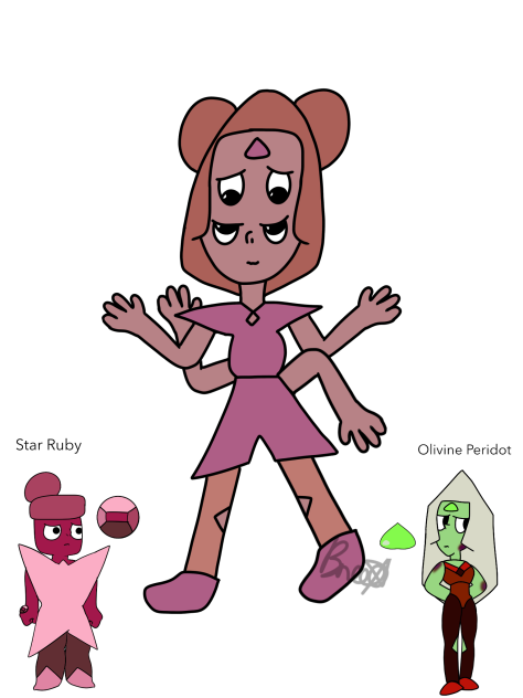 Star Ruby and Olivine Peridot Fusion - ibisPaint