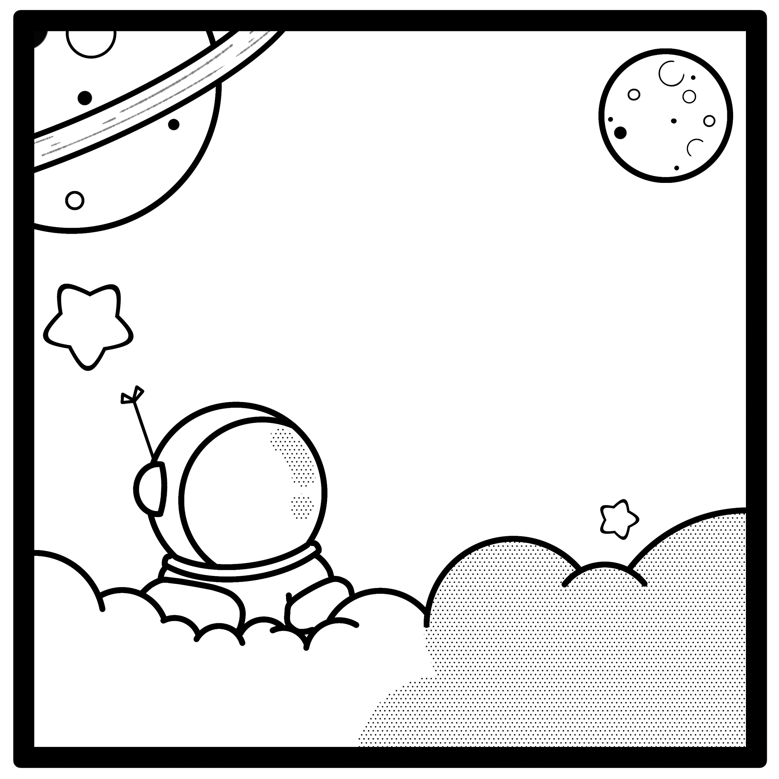 Little Astronaut Frame - ibisPaint