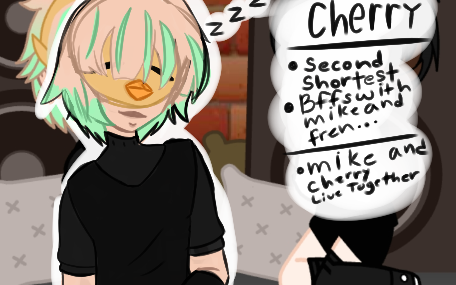 cherry from my fnaf 4 au - ibisPaint