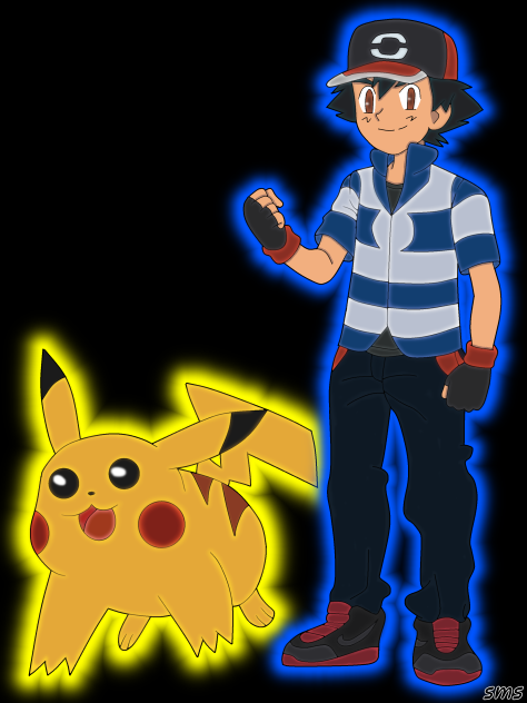 pikachu und ash - ibisPaint