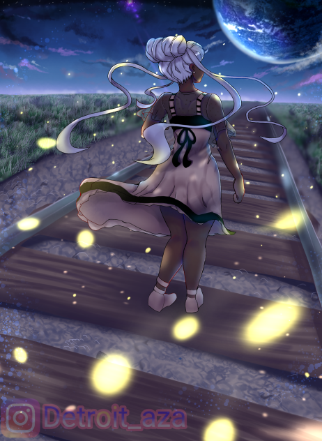Lead me on the train tracks to earth - ibisPaint