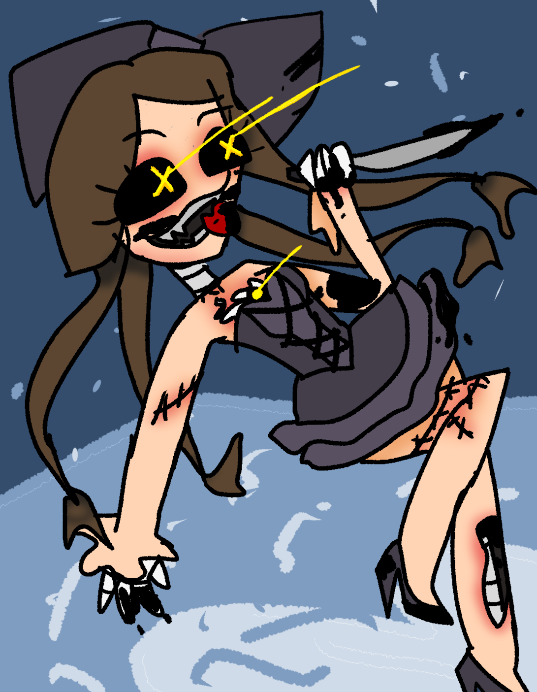 CYN in a fight sene - ibisPaint