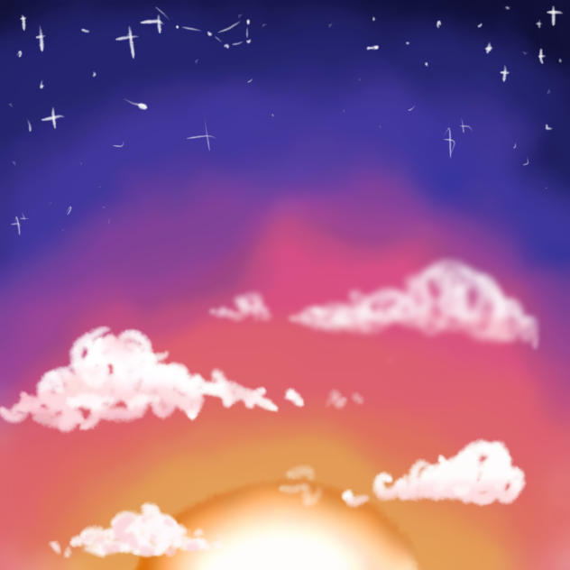 cartoony sky - ibisPaint