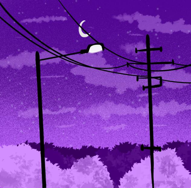 Purple night sky - ibisPaint