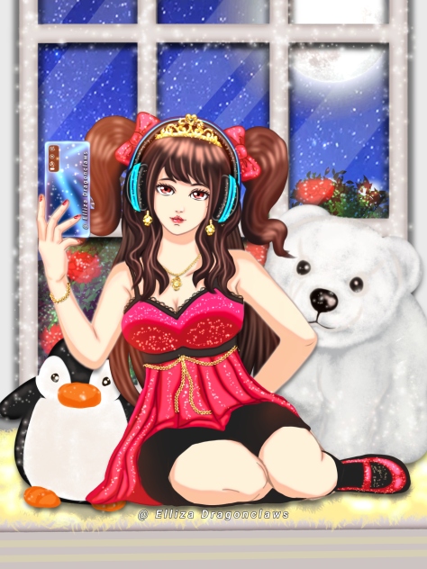 📸📱Selfie at Night - ibisPaint