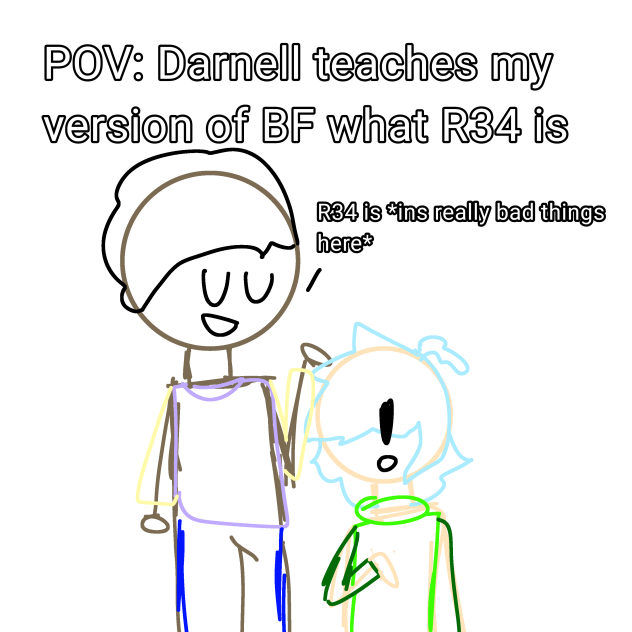 POV Darnell teaches BF what R34 is - ibisPaint