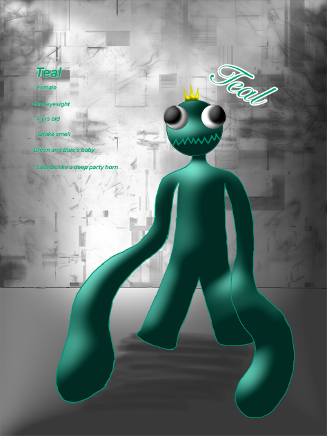 Rainbow friend Teal - ibisPaint