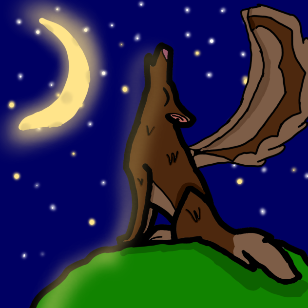 winged wolf - ibisPaint