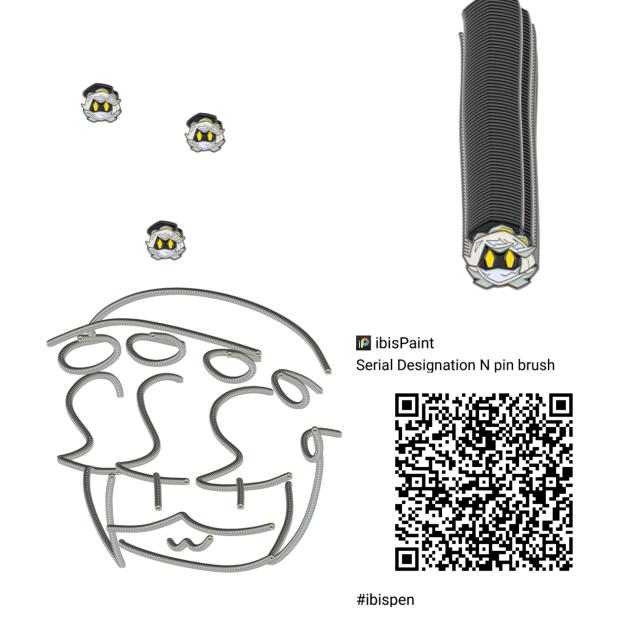 Serial Designation N pin QR CODE brush - ibisPaint
