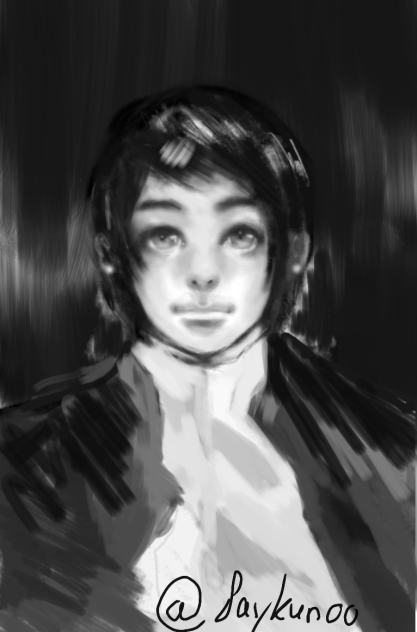 Speedpaint - Black and White × - ibisPaint