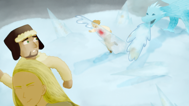 Ice dragon attack - ibisPaint