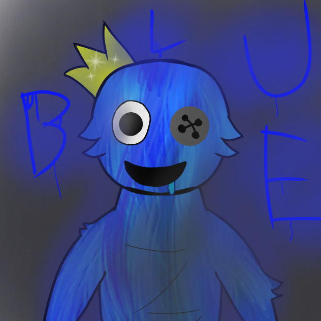 Blue from rainbow friends Roblox game - ibisPaint