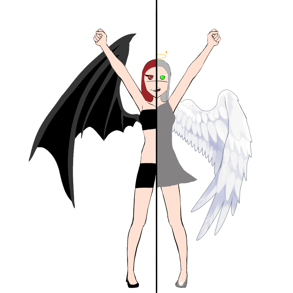 Half demon half Angel - ibisPaint