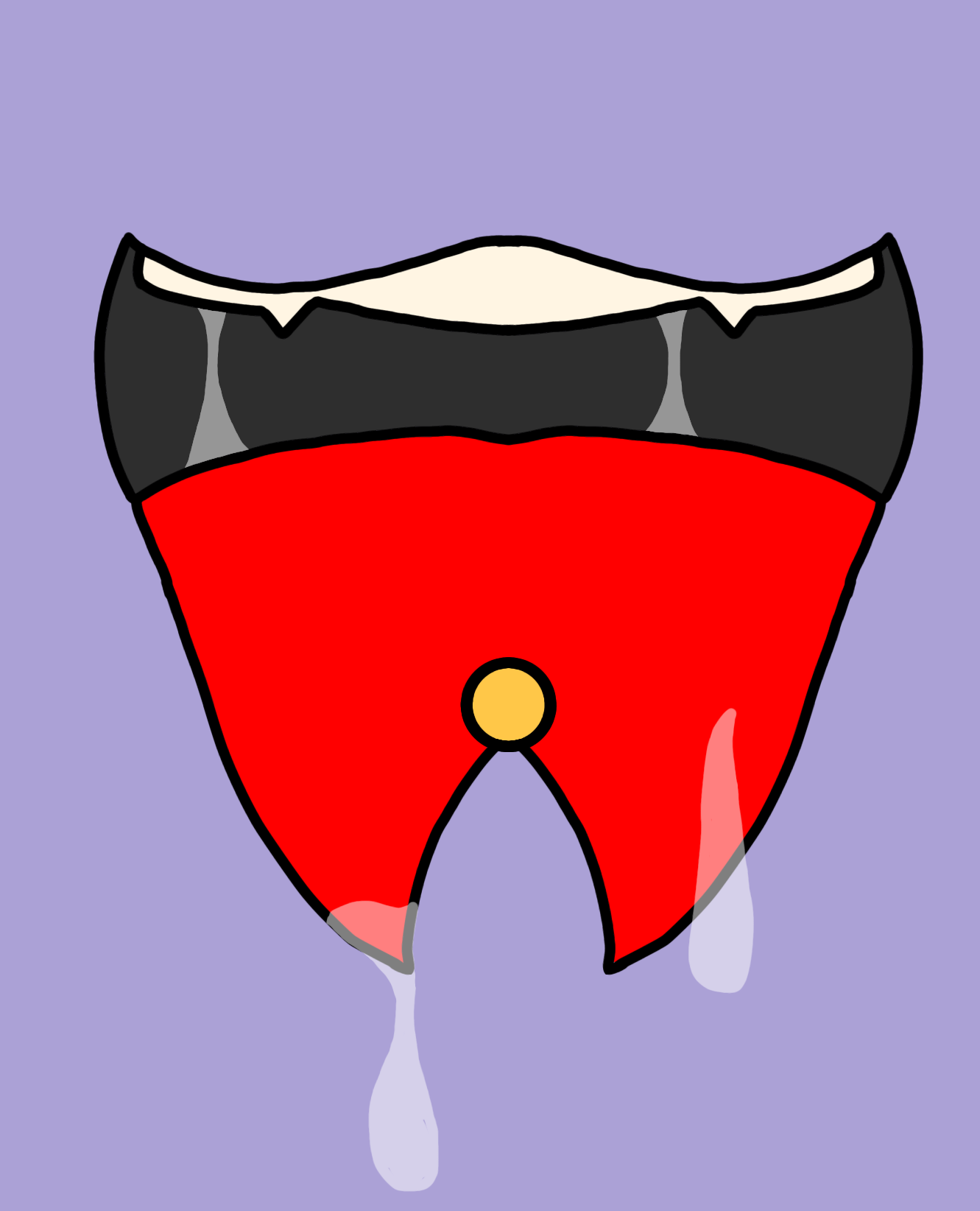 Attempt of tongue, teeth and saliva - ibisPaint