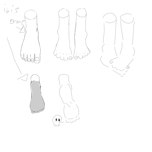 Trying to draw feet - ibisPaint