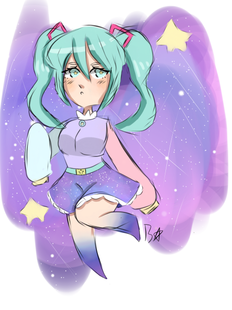 Space miku - ibisPaint