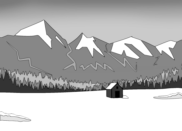 Mountain scenery manga - ibisPaint