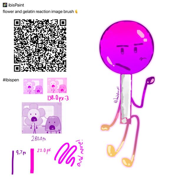 flower and gelatin reaction brush - ibisPaint