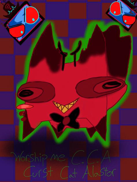 Worship me C.C.A cursed cat Alastor - ibisPaint