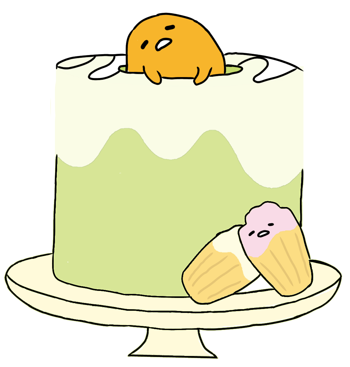Gudetama Matcha Cake - ibisPaint